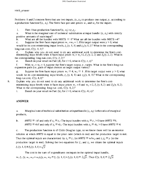 Microeconomics Homework 3 - Suppose that all consumers have the ...
