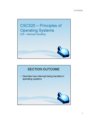 025 - Getting OS Started - CSC520 – Principles of Operting Systems025 – Getting OS Started ...