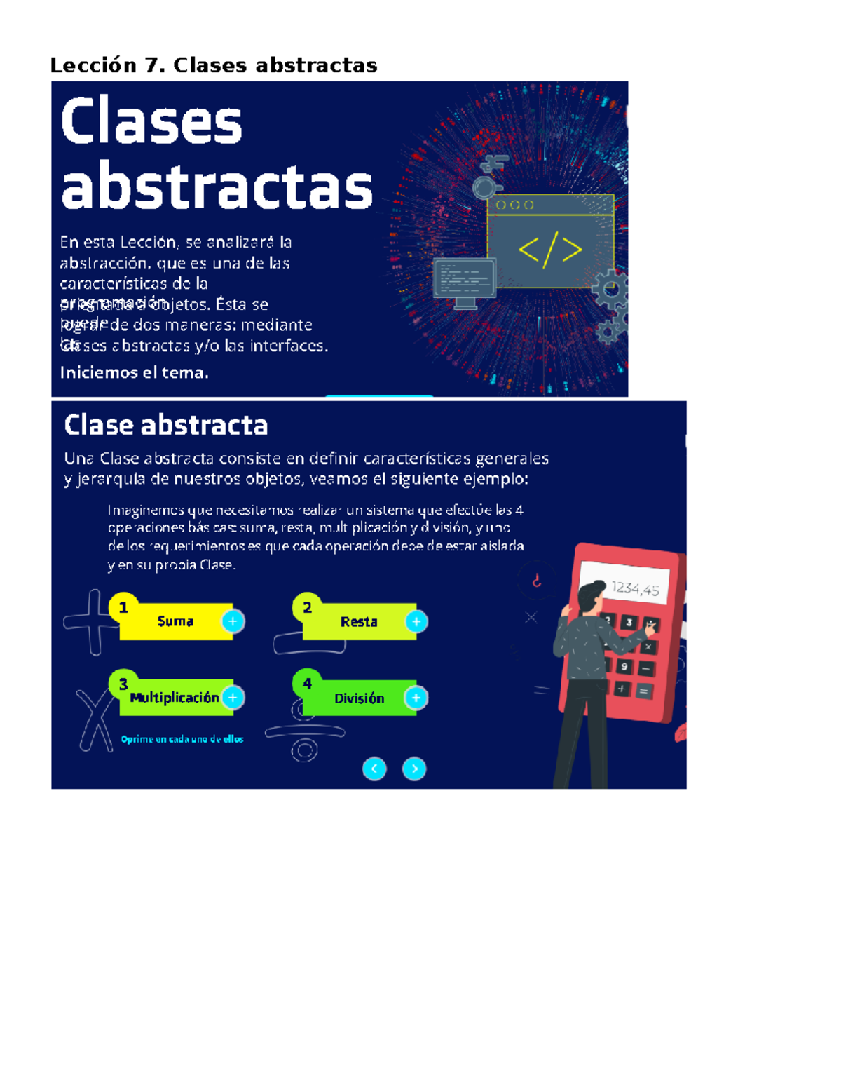 Leccion 7 clases abstractas - Fundamentos de programación v1 - Lección ...
