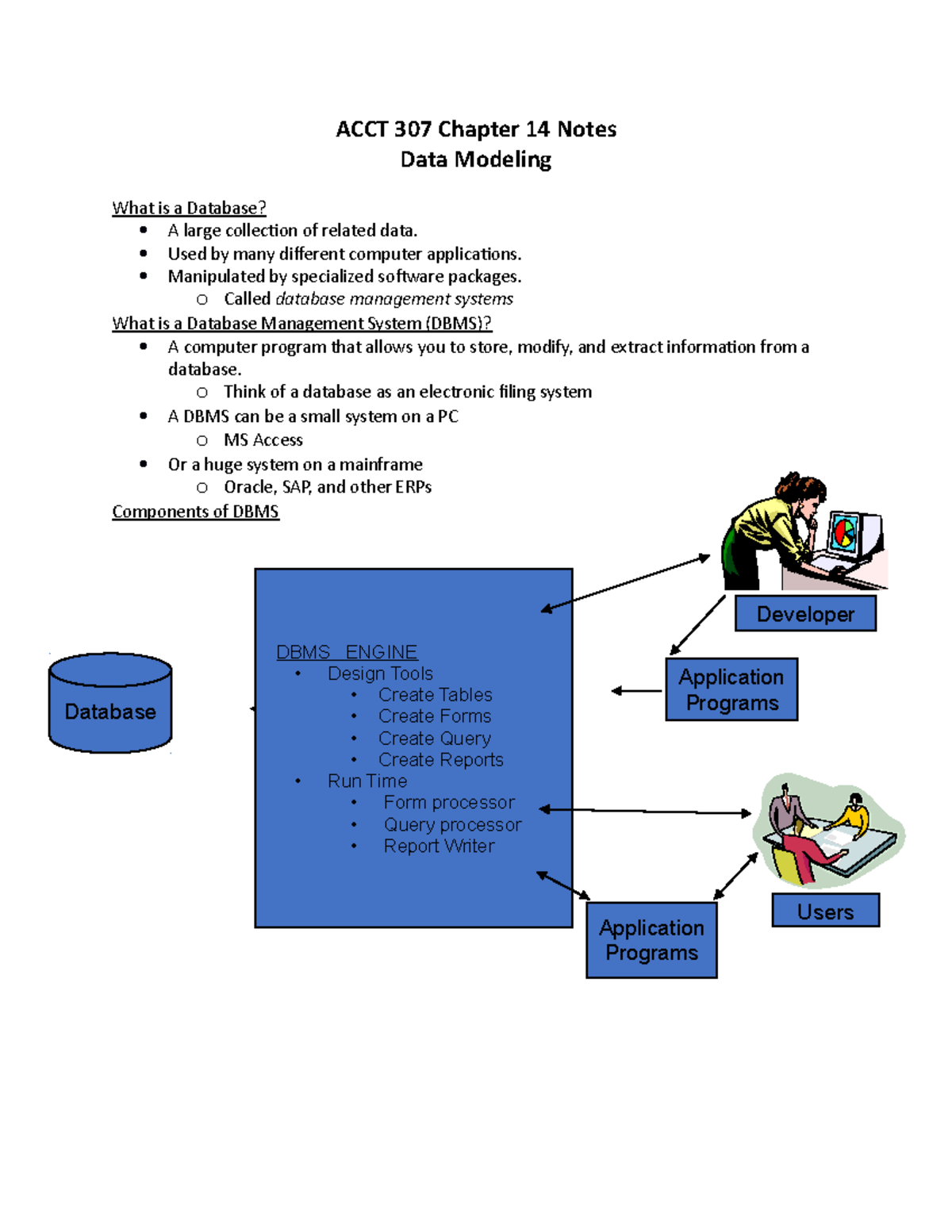 ACCT 307 Chapter 14 Notes - ACCT 307 Chapter 14 Notes Data Modeling ...