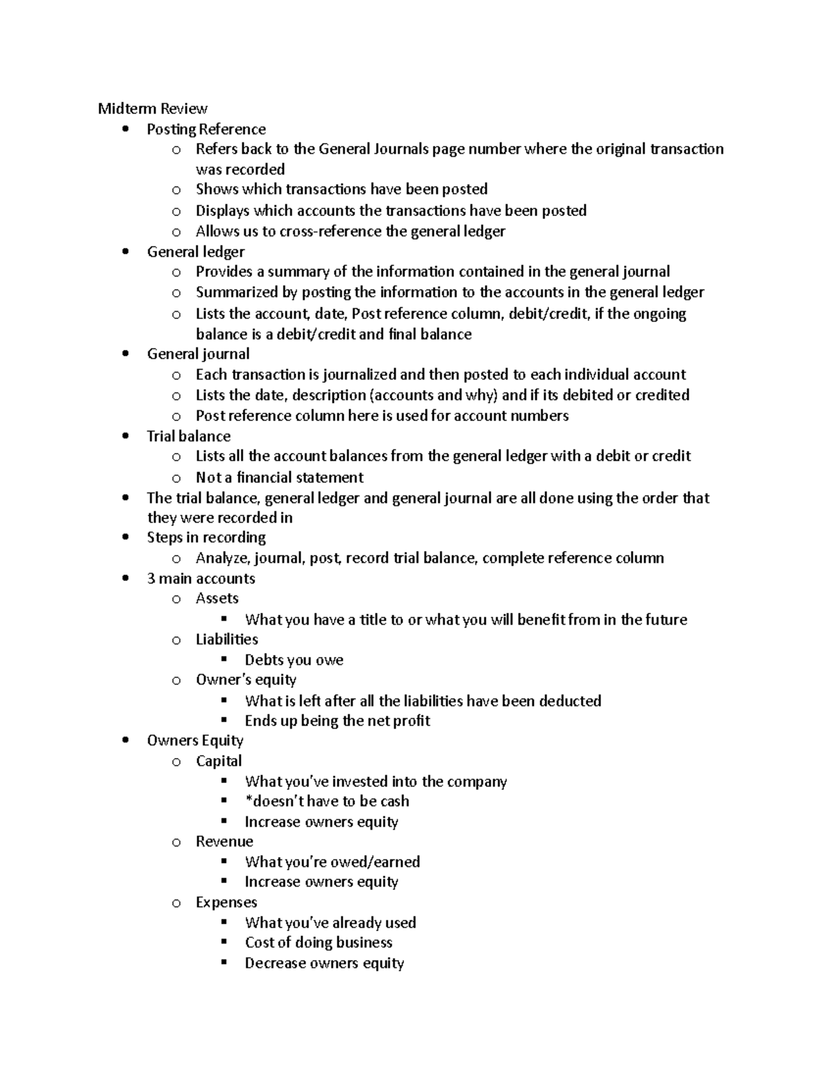 Midterm Review - Midterm Review Posing Reference o Refers back to the ...
