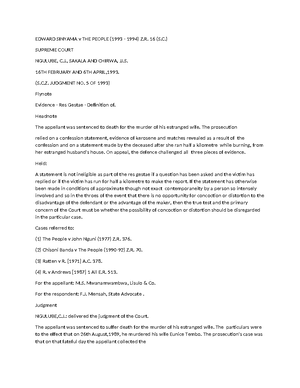 Law of Evidence Pamphlet Mboela Mwape - Law of Evidence Notes ...