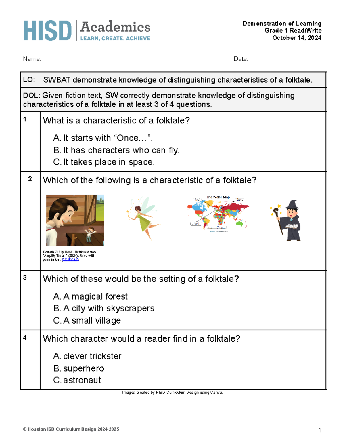 G1RW DOL 10 - n\a - Demonstration of Learning Grade 1 Read/Write ...