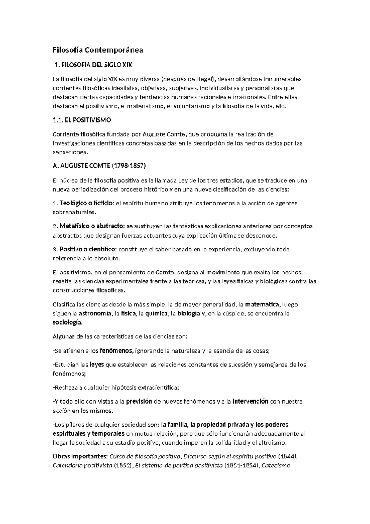 Filosofía Contemporánea - FILOSOFIA DEL SIGLO XIX La filosofía del ...