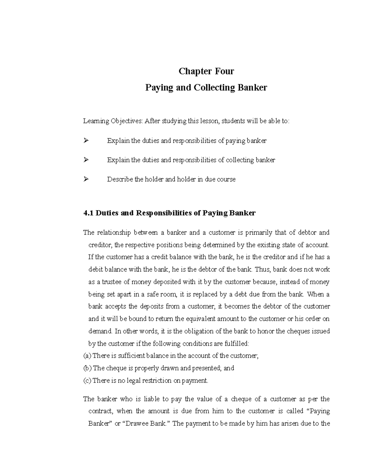 Banking Practice And Procedure Chapter Four Chapter Four Paying And banking-practice-and-procedure-chapter-four-chapter-four-paying-and