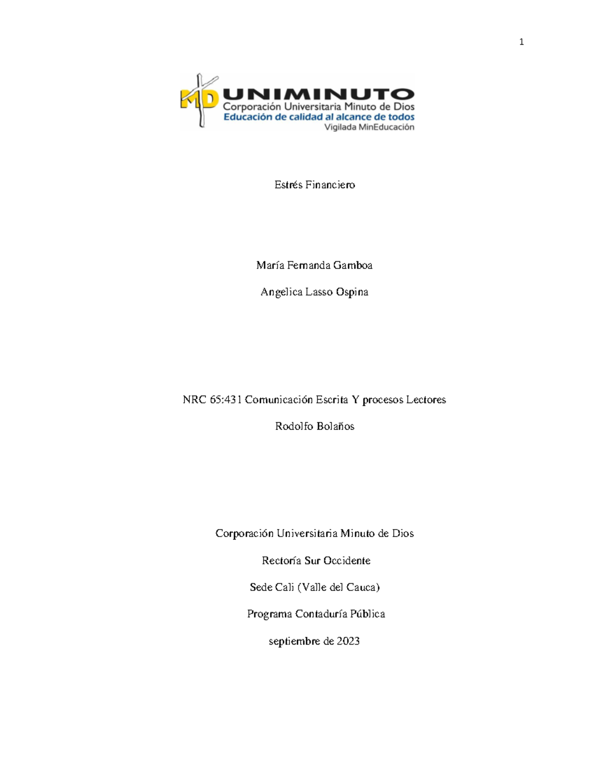Estres financiero modificado - Estrés Financiero María Fernanda Gamboa ...