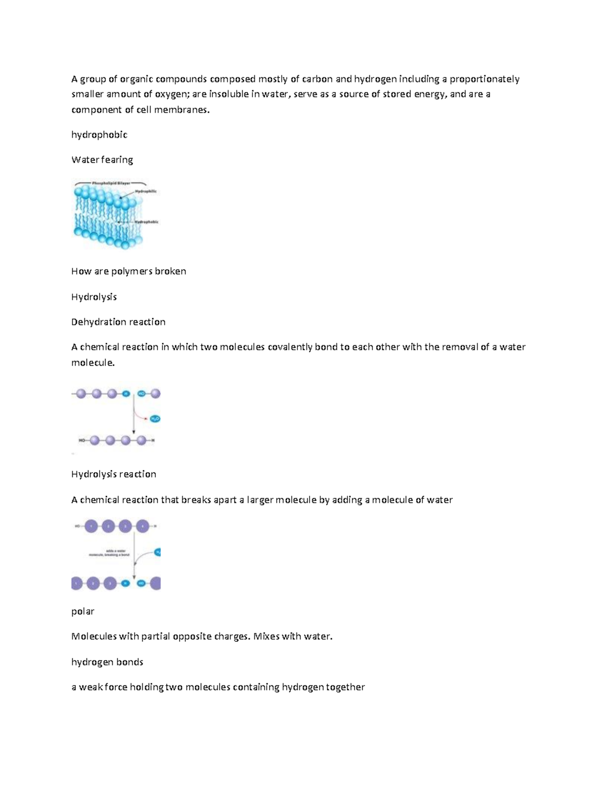 Biology-120 final exam practice questions - A group of organic ...