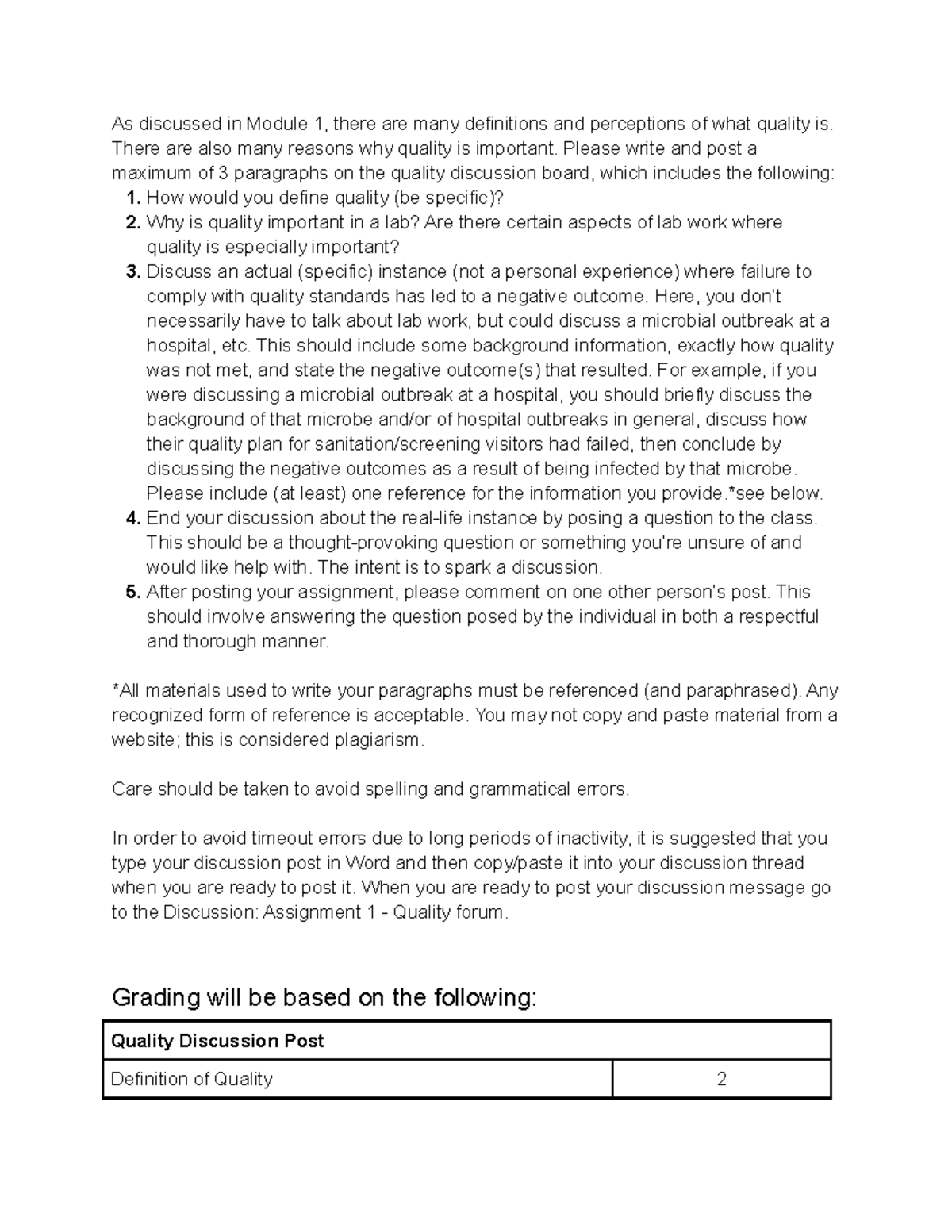 Assignment 1 Outline - As discussed in Module 1, there are many definitions and perceptions of ...