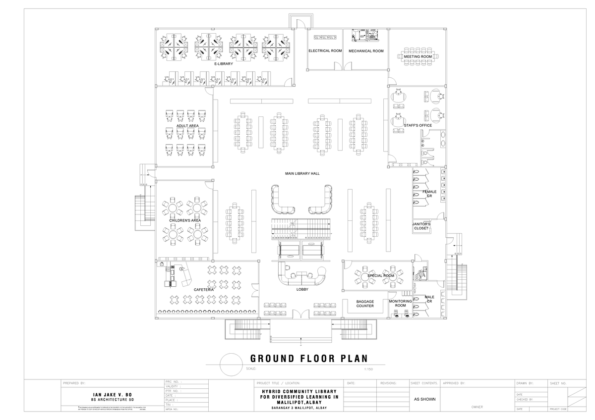 Hybrid Libraryi-Layout 2 - 1000 1000. R S T O FEMALE CR MALE CR JANITOR ...