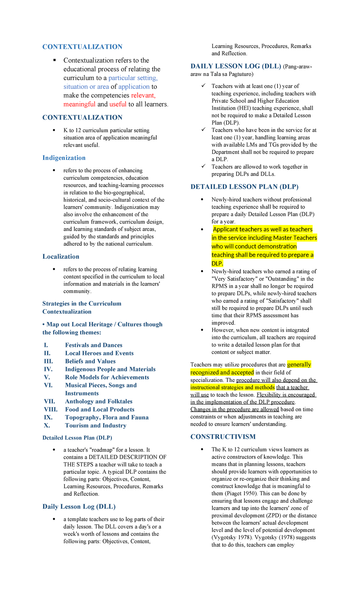 Ap study - CONTEXTUALIZATION Contextualization refers to the ...