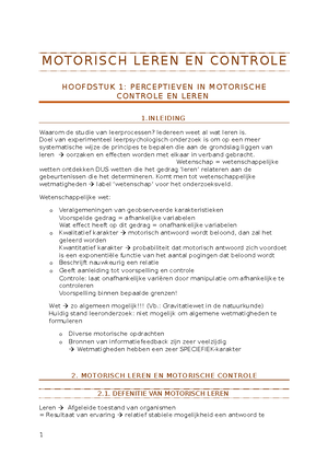 Test je kennis vragen motorisch leren - Test je kennis: motorisch leren ...