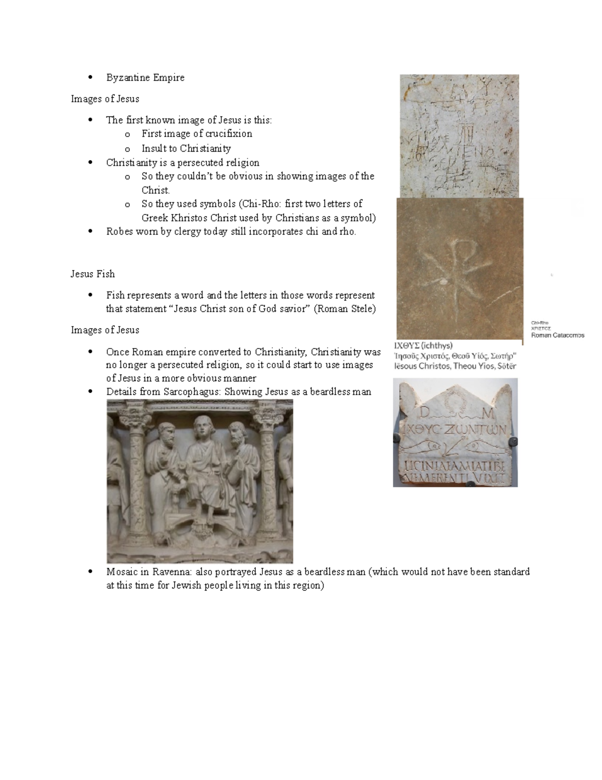 Unit 8 - Jon Bath Lecture notes - Byzantine Empire Images of Jesus The ...