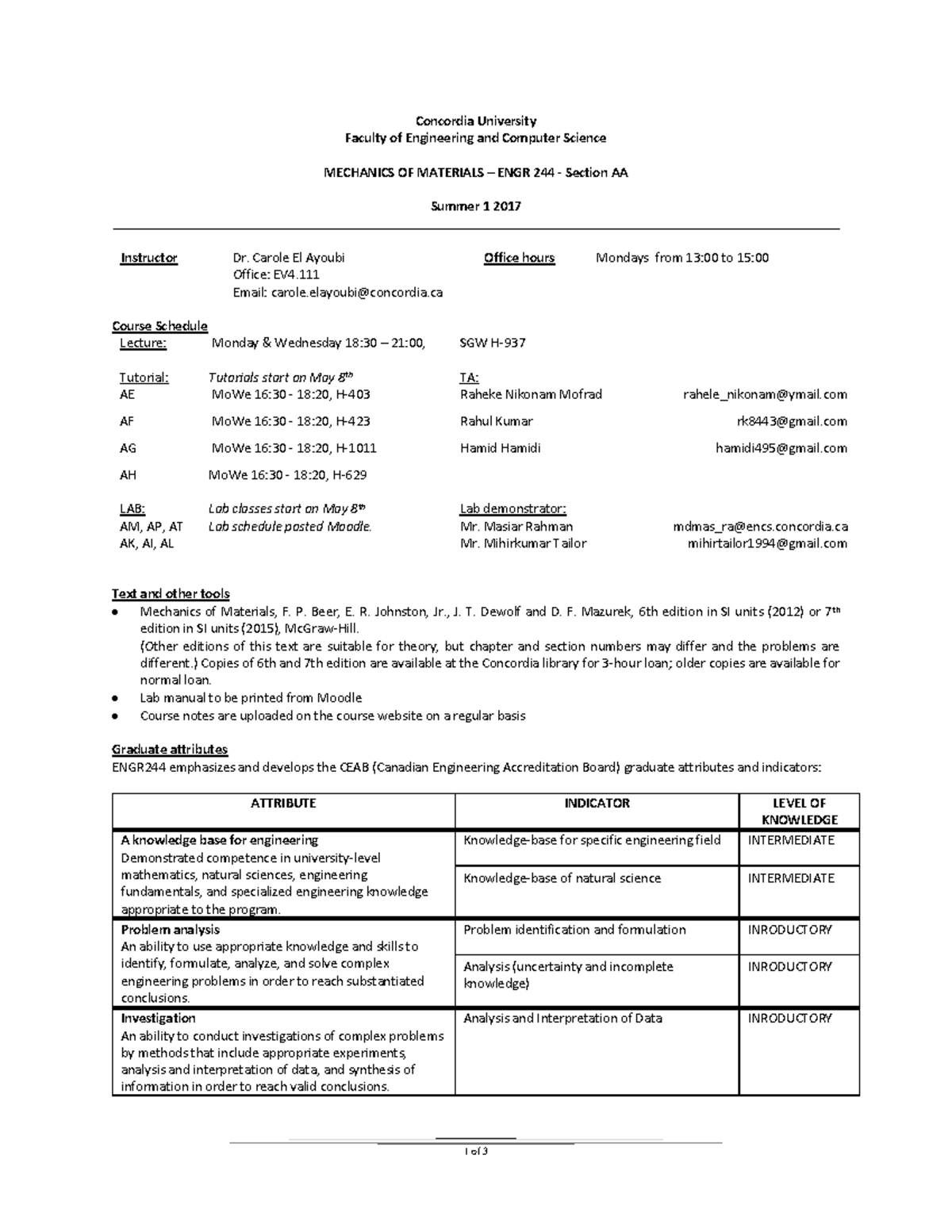 ENGR 244 Outline S17 - 1 of 3 Concordia University Faculty of ...