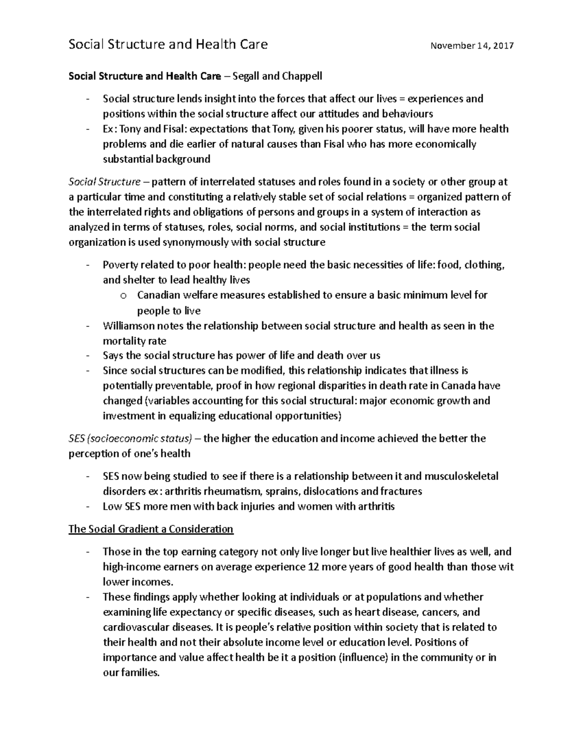 Week11 - Social Structure and Health and Big Pharma - Social Structure ...