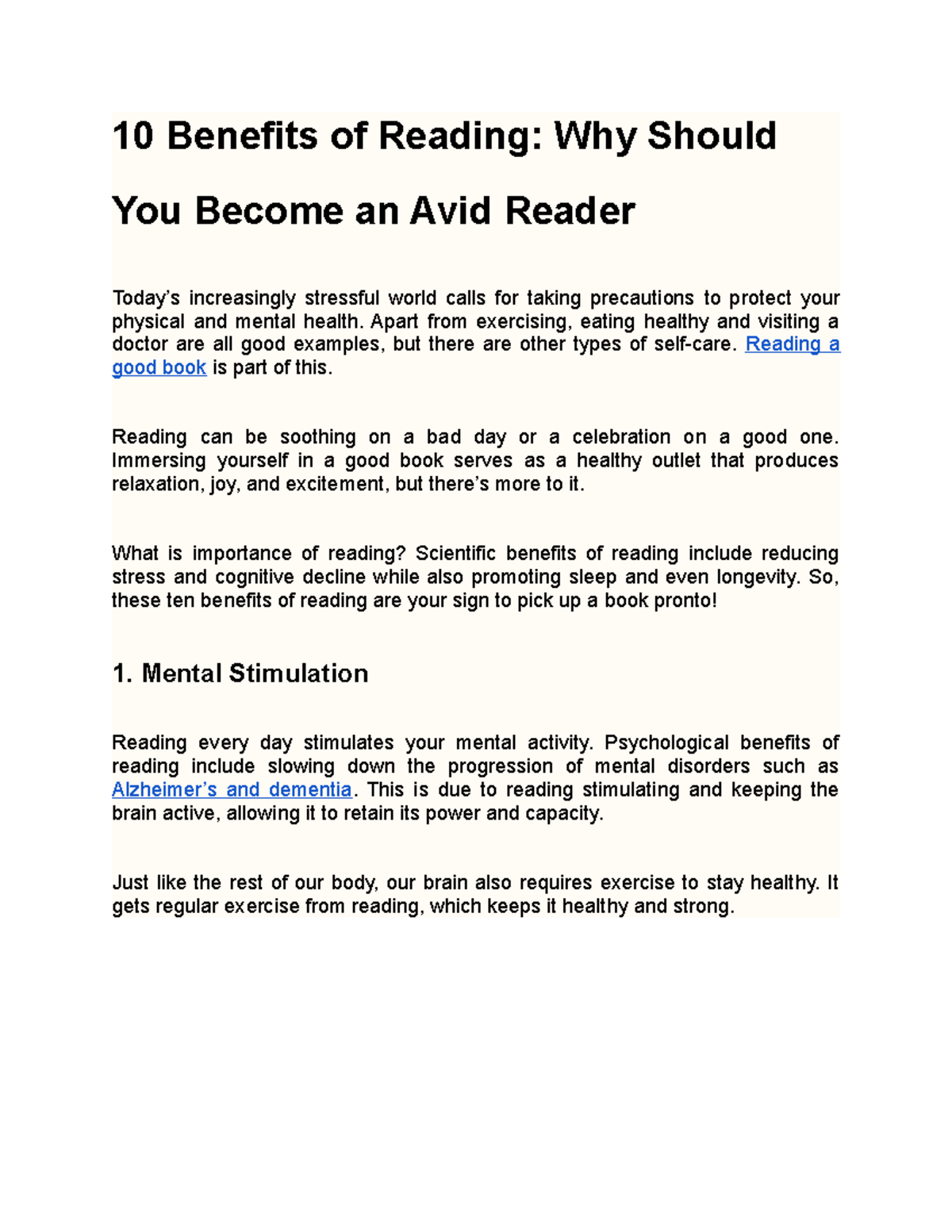 10 Benefits of Reading Why Should You Become an Avid Reader - 10 ...