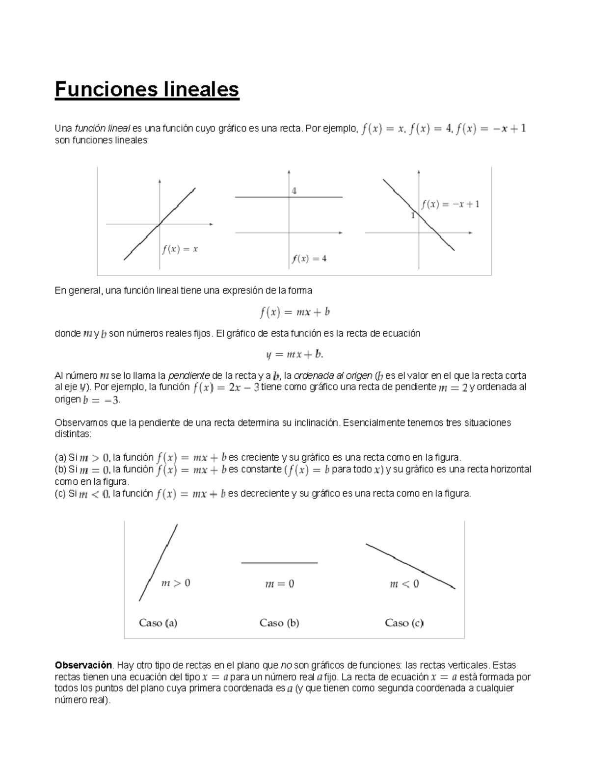 Teoria Lineales - Apunte Actividad 3 Matemática 51 CBC 2020 - Funciones ...