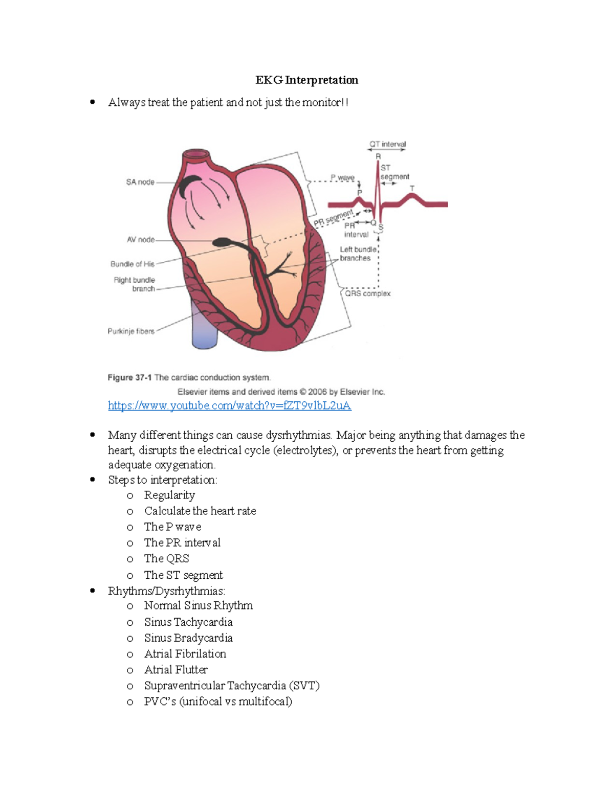 EKG Interpretation highlights - EKG Interpretation Always treat the ...