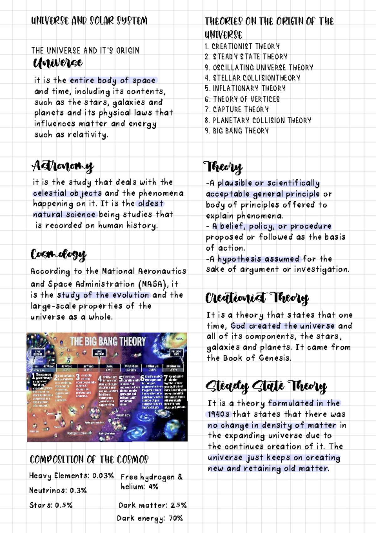 Earth and Life Science - UNIVERSE AND SOLAR SYSTEM THE UNIVERSE AND IT ...