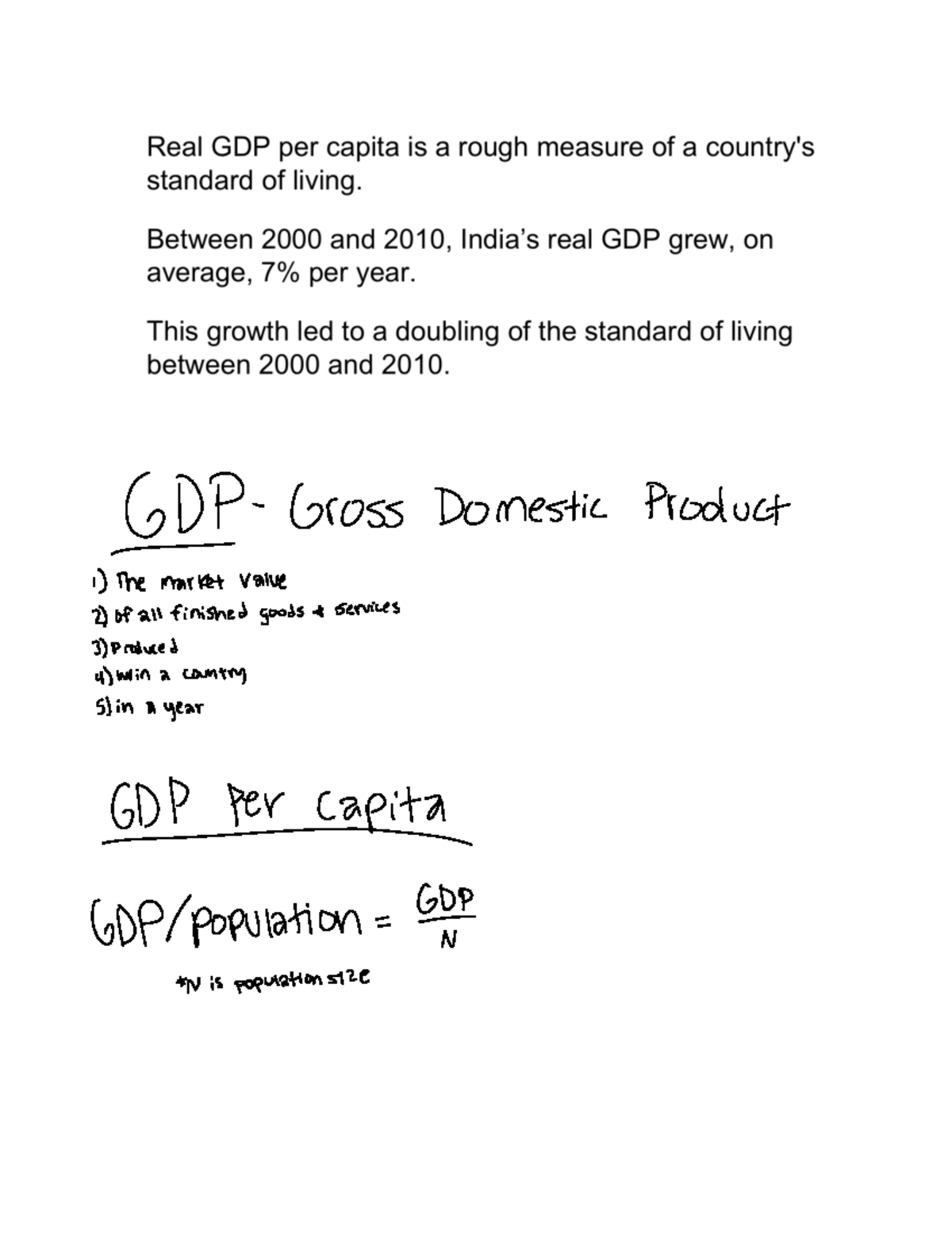 Chp. 6 Macro - notes from lecture - GDP Gross Domestic Product ...