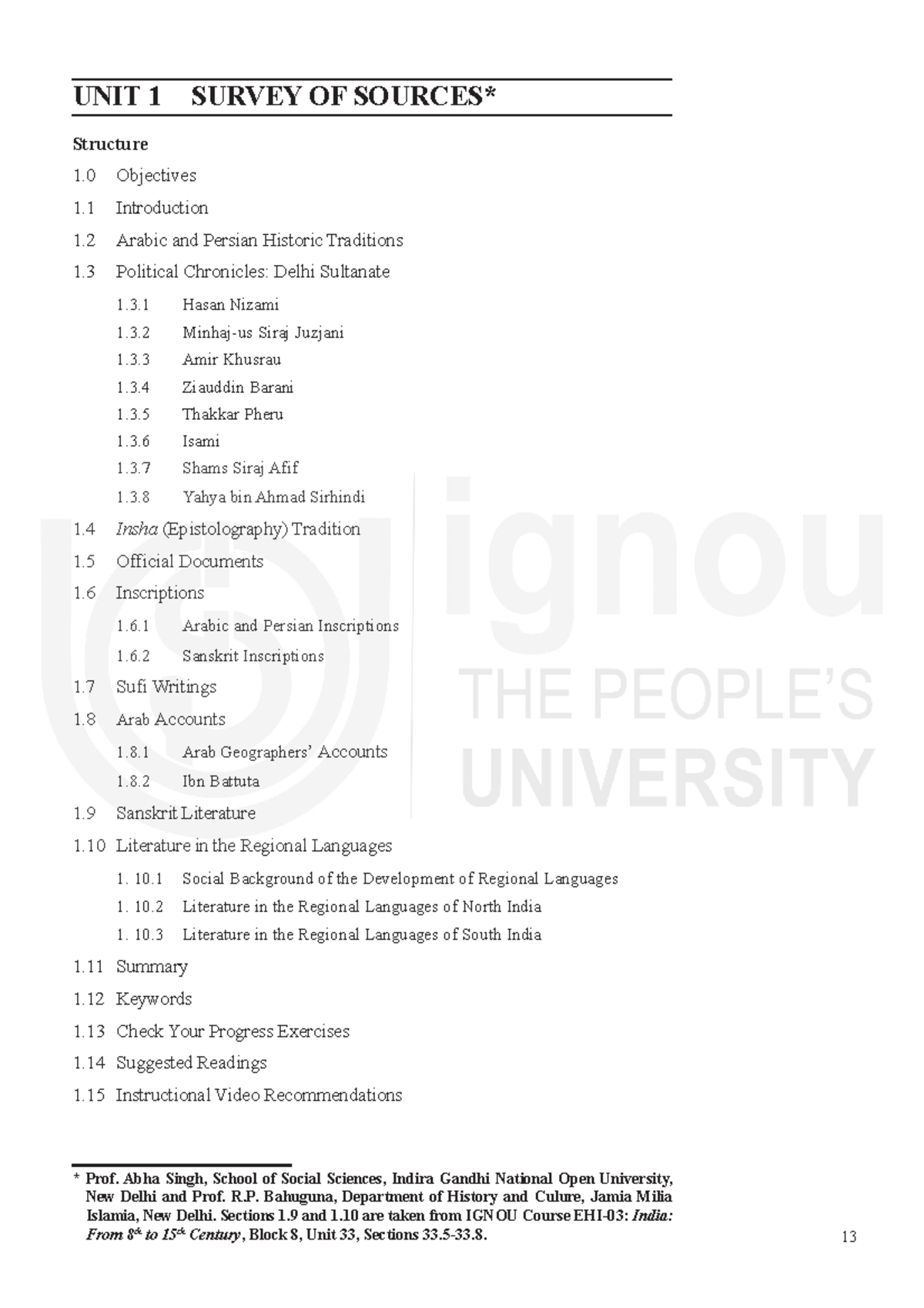 Unit-1 - History notes - Survey of Sources UNIT 1 SURVEY OF SOURCES ...