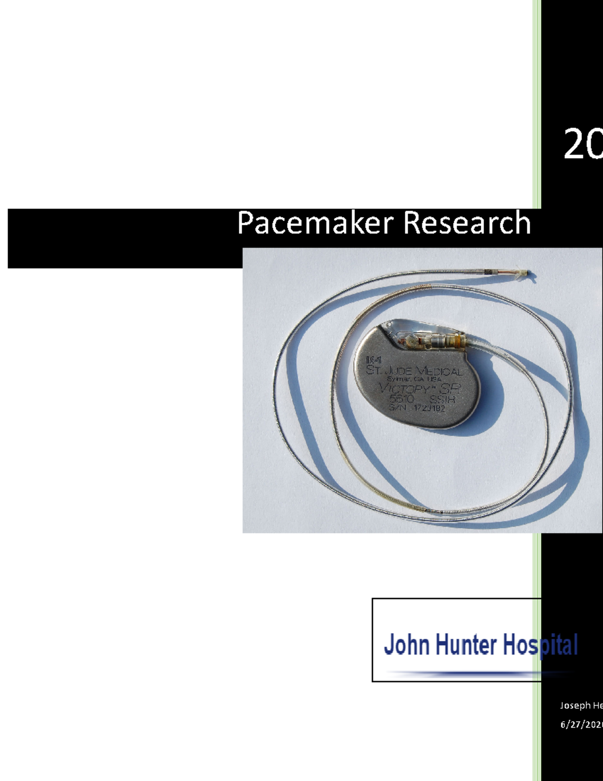 HSC engineering biomedical assignment: the pacemaker - Studocu