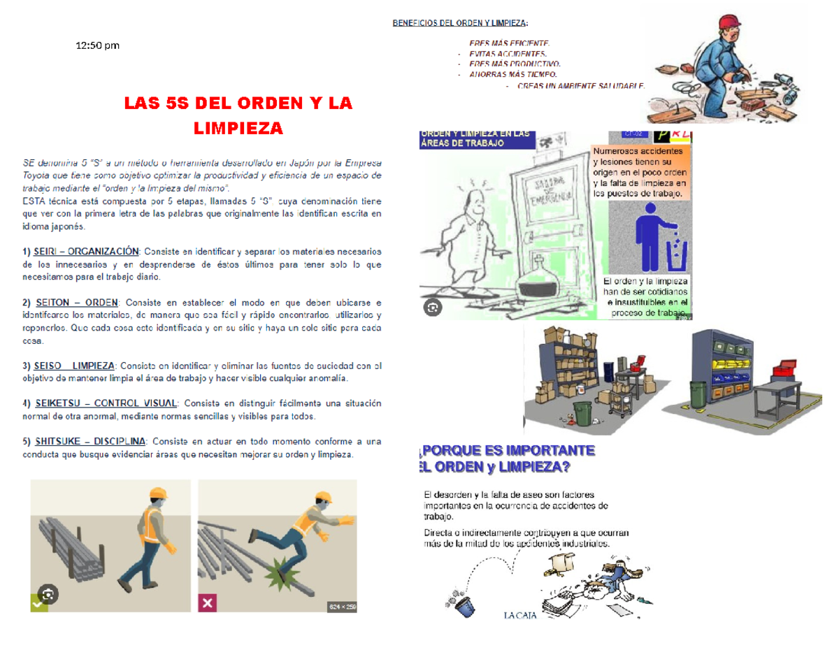 LAS 5S DEL Orden Y LA Limpieza Miercoles 6 DE Marzo - 12:50 pm LAS 5S ...