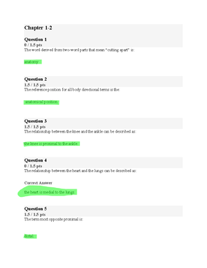 Test Bank RN 231 - Test Bank - Detailed Answer Key RN 231 Quiz I 1. A ...