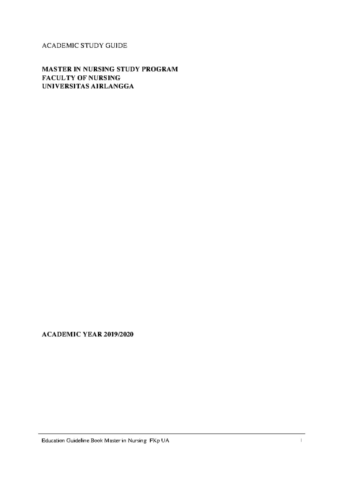 Academic Study Guides - Master IN Nursing - Education Guideline Book ...