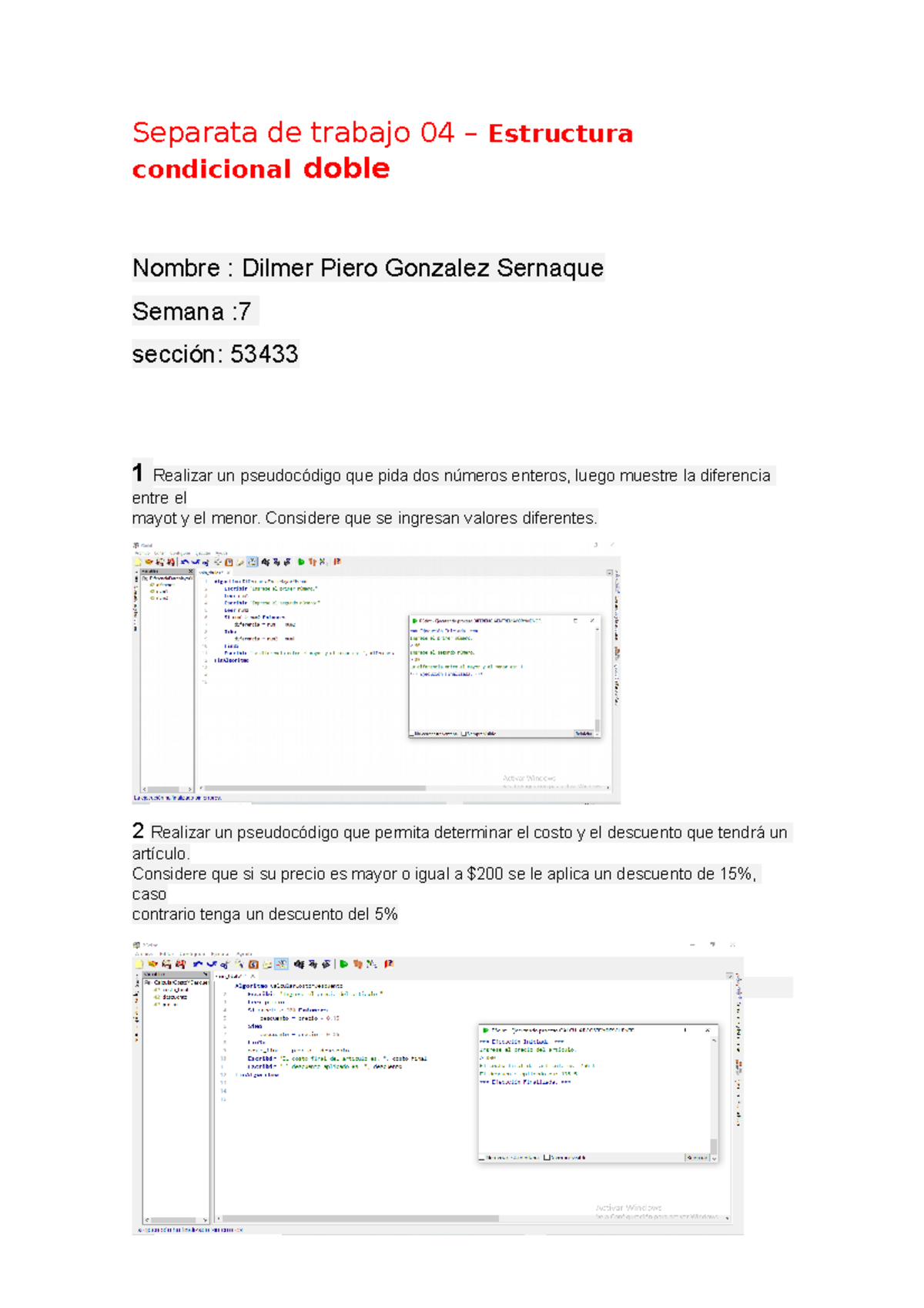 Algoritmos S7p - tarea - Separata de trabajo 04 – Estructura ...