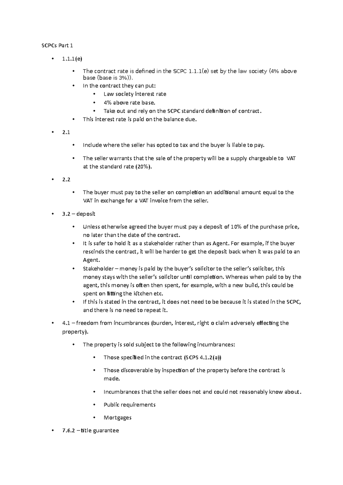SCPCs - 1(e) The contract rate is defined in the SCPC 1.1(e) set by the ...