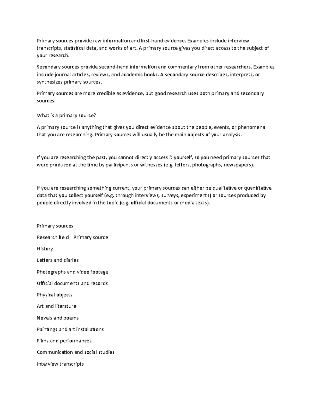Primary-and-secondary - Primary sources provide raw information and ...