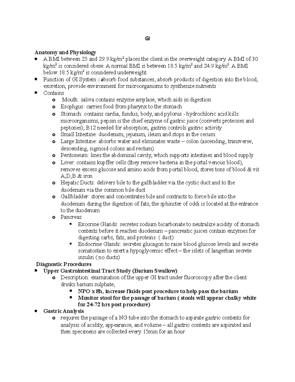 Gastro system and disorders NCLEX review- saunders - GI Anatomy and ...