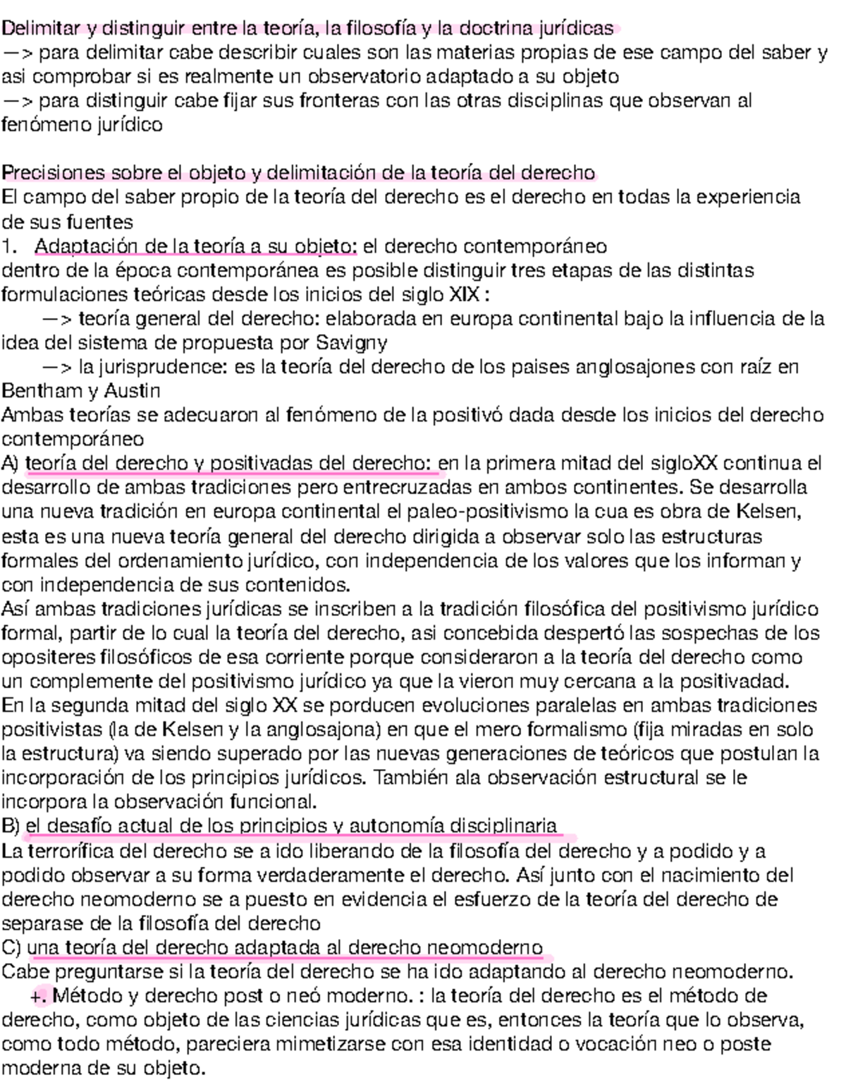 Resumen Texto 2 - Delimitar y distinguir entre la teoría, la filosofía y la doctrina jurídicas ...