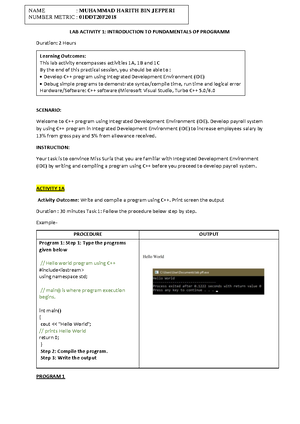Labtask 1 OOP - OOP - Web Programming - a g e | 1 SESI 1 2021/ DFP 30243 MOHD HAZRI BIN HASNAN ...