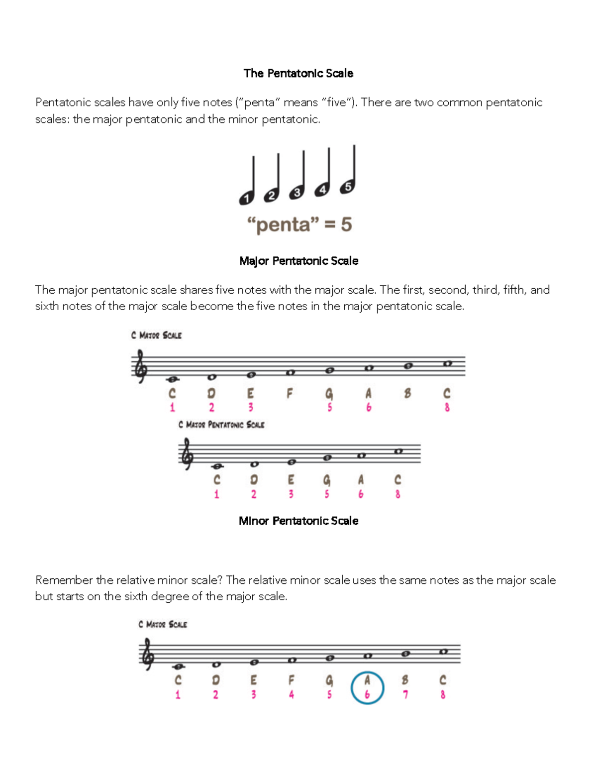 The Pentatonic Scale - The Pentatonic Scale Pentatonic scales have only ...