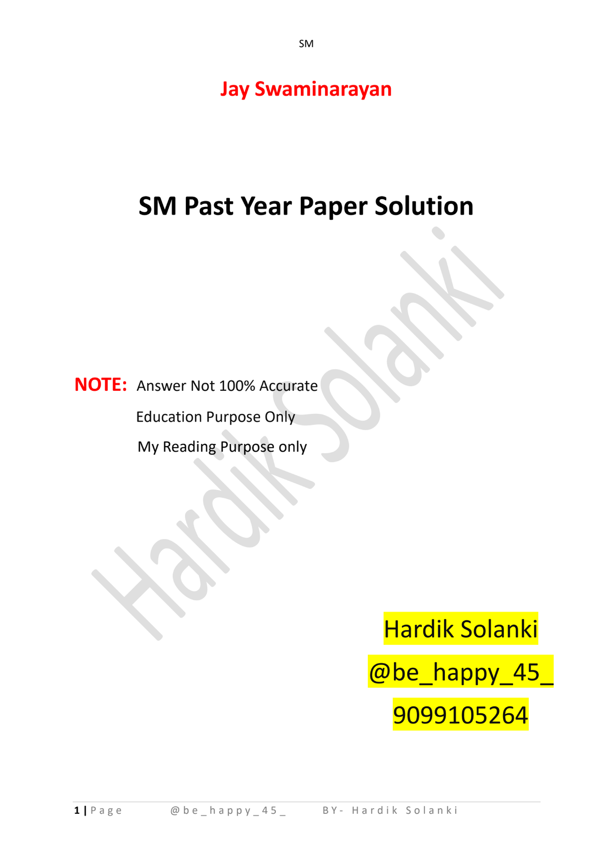 SM Master-key. pdf - this material provides the master key notes and ...