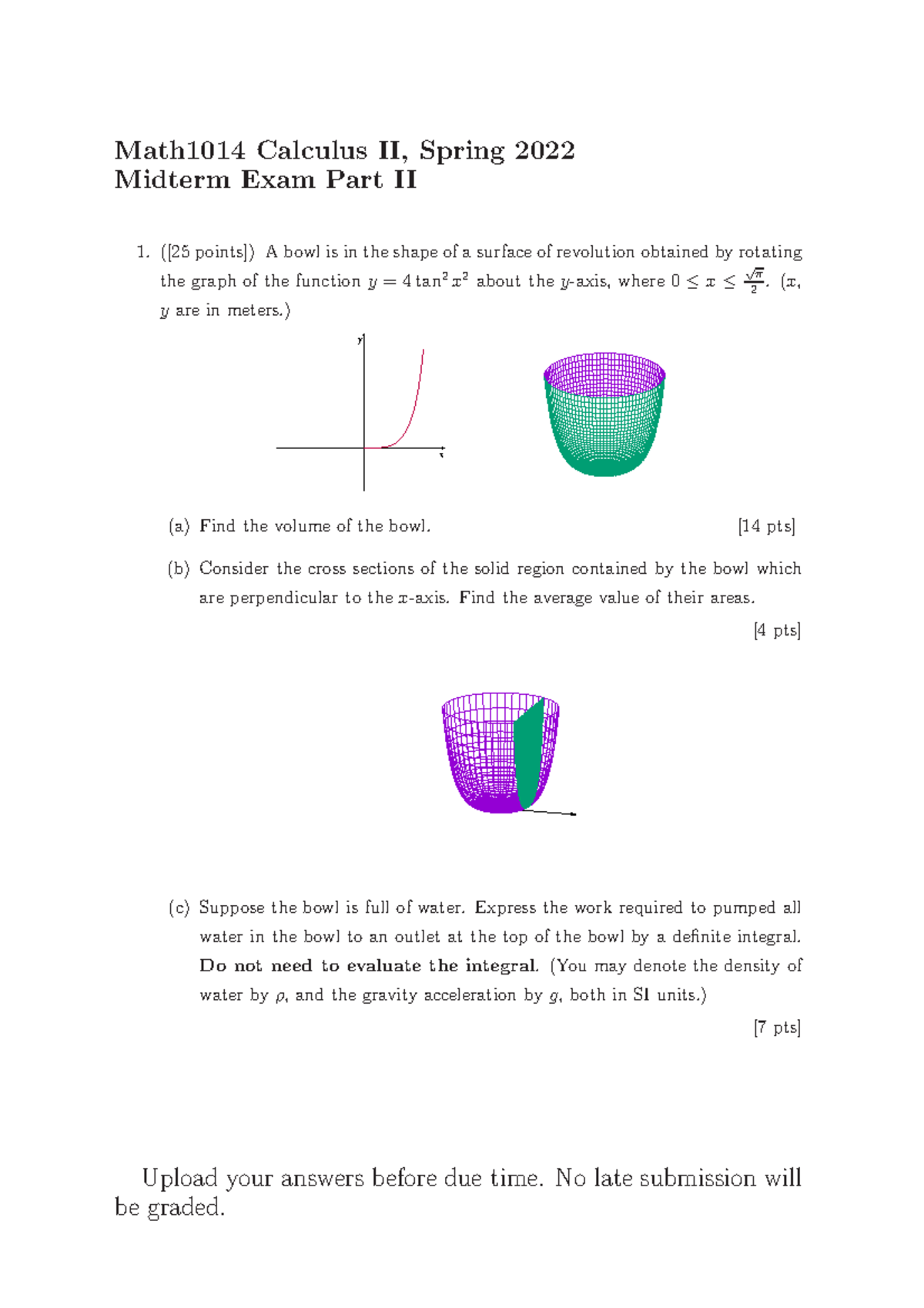 Math1014 midterm 2022/04/03 Long Question Q1 - Math1014 Calculus II ...