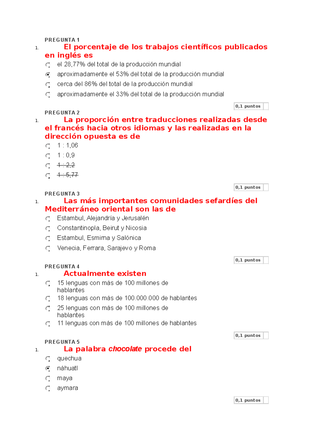 TEST Actividad 1 MUN - Respuesta TEST 1 asignatura MUN - P R E G U N TA ...