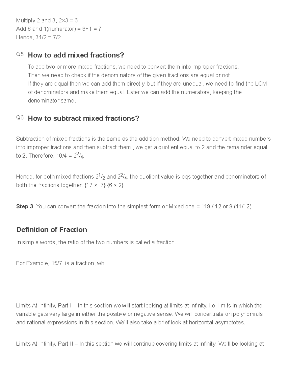 Mzmzmz - math - Multiply 2 and 3, 2×3 = 6 Add 6 and 1(numerator) = 6+1 ...