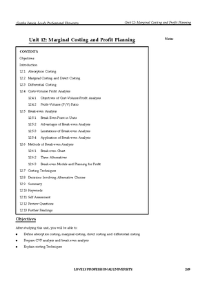 Bcom 2nd year cost accounting unit 1 - UNIT – I INTRODUCTION TO COST ACCOUNTING Definition of ...