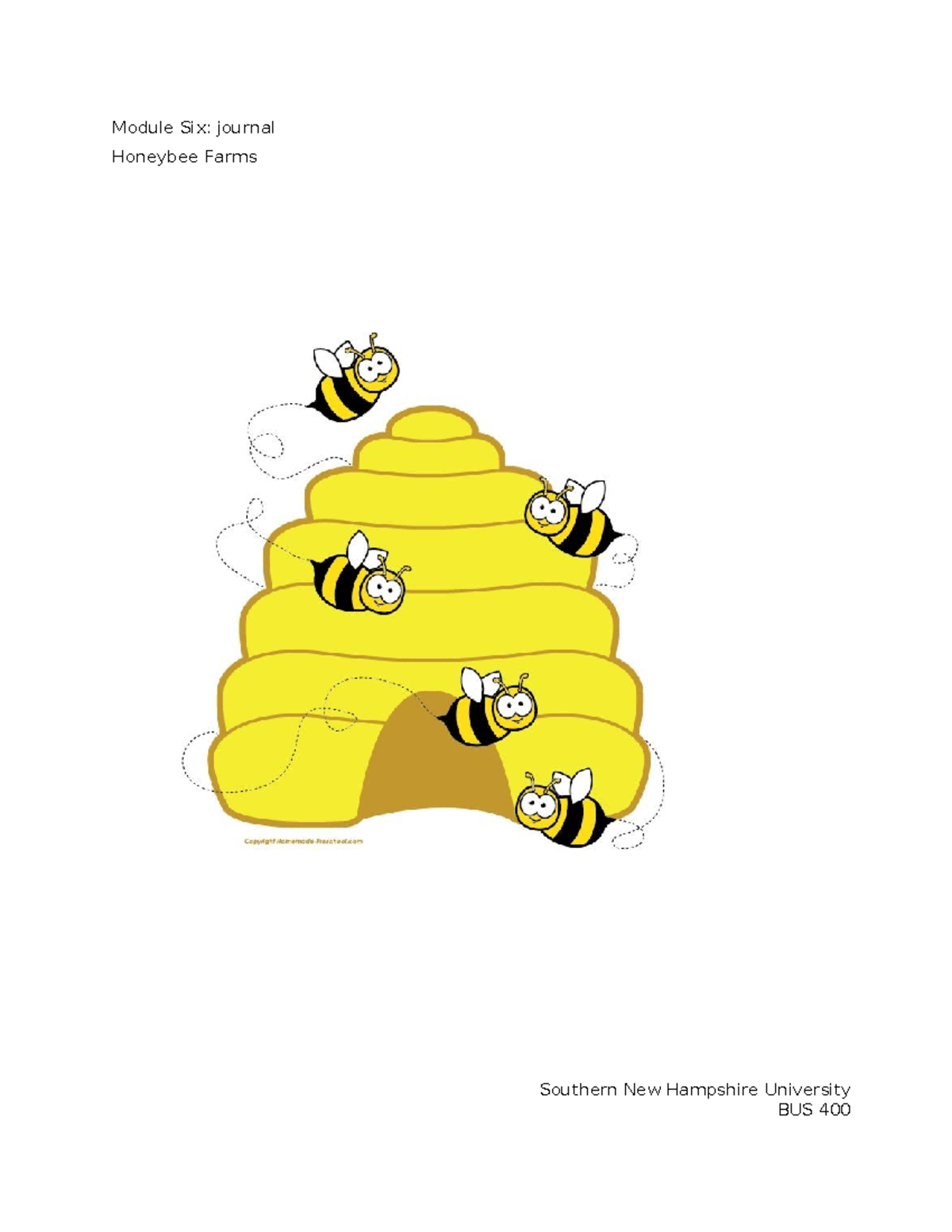 Elmore Elizabeth BUS 400 Module Six Journal - Southern New Hampshire ...