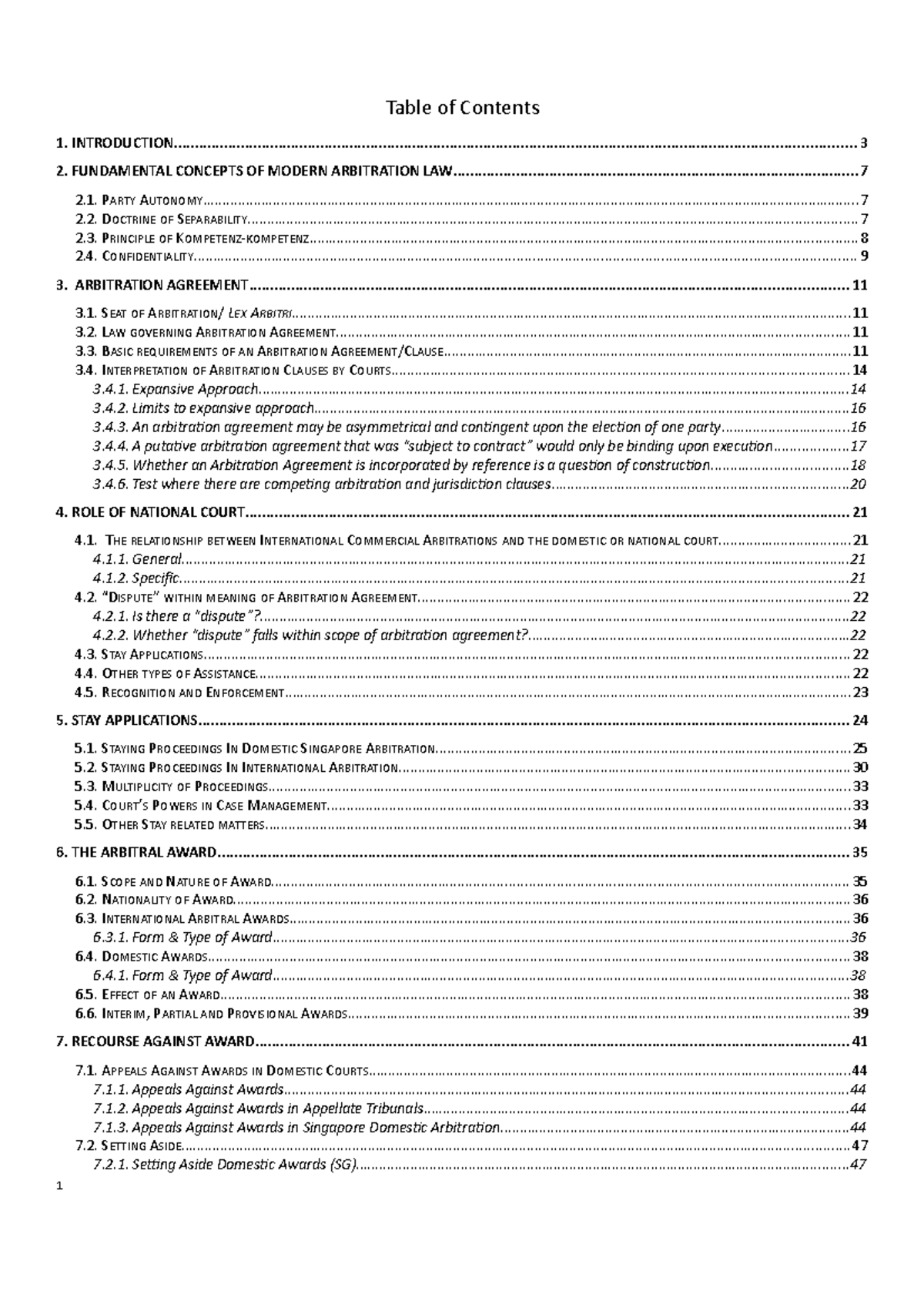 ARB - Compiled - Part B notes - Table of Contents 1. - Studocu