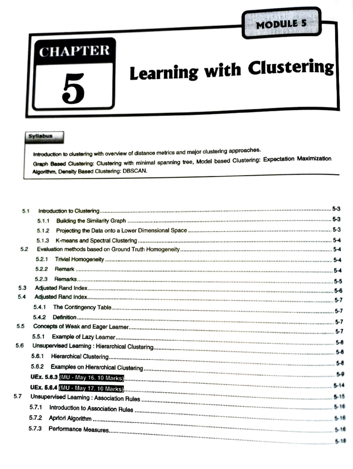 ML Chp 5 part1 - Mumbai University revised schemes C 2019 - MODULE 5 ...