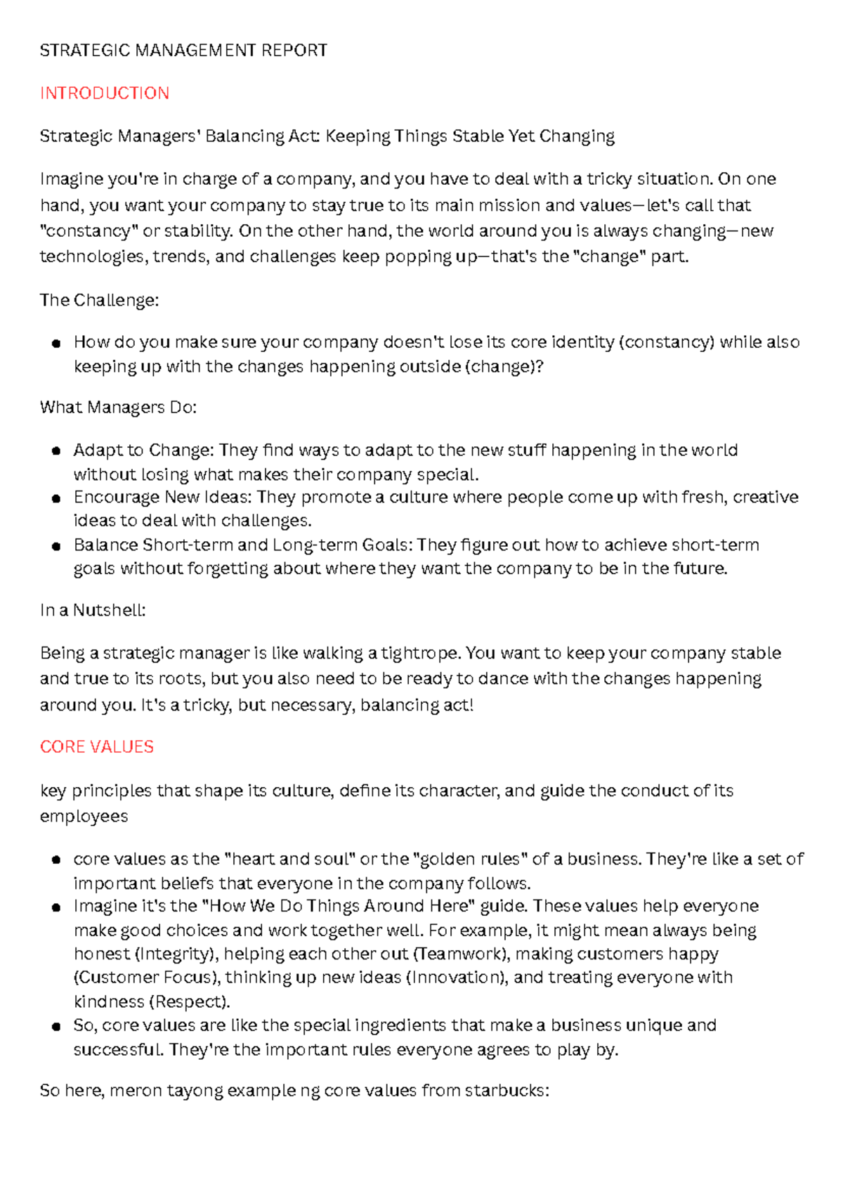 Strategic Management Report - STRATEGIC MANAGEMENT REPORT INTRODUCTION ...