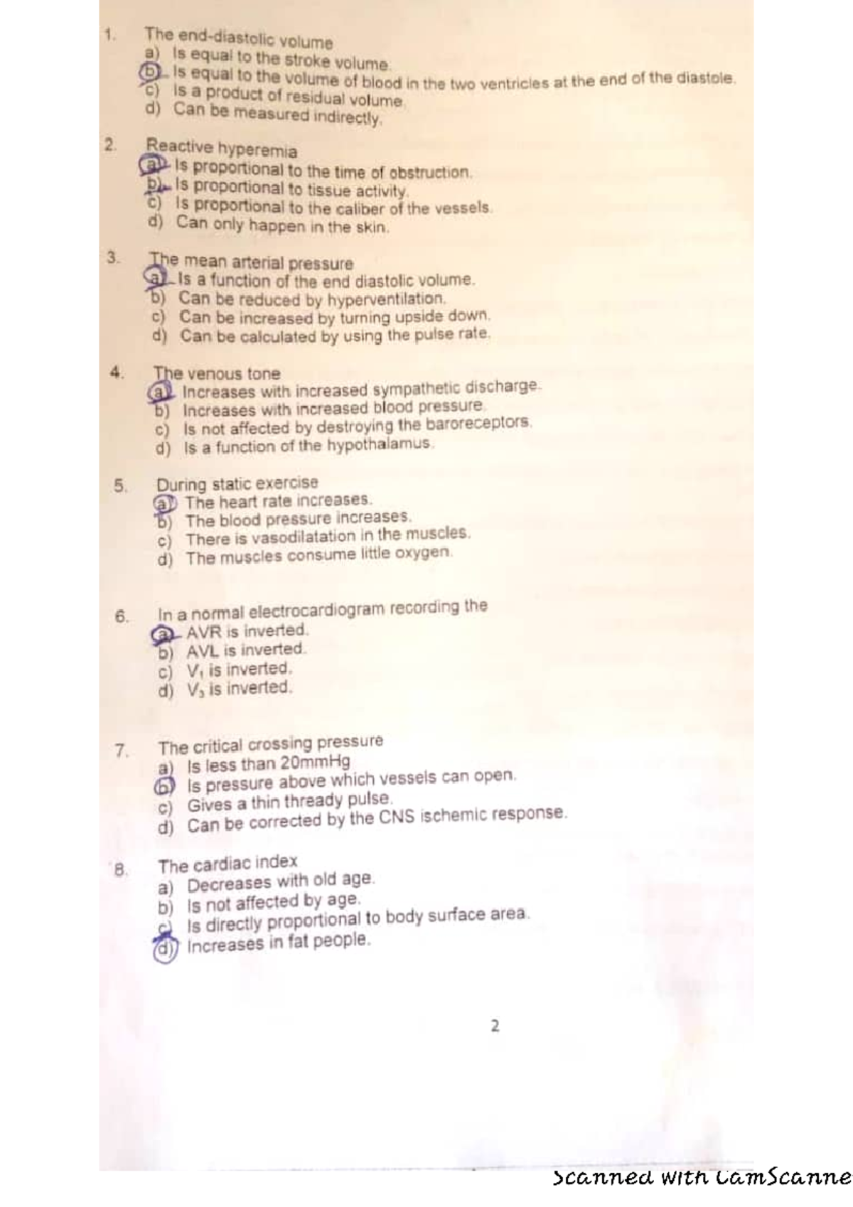 CVS Pastpaper - The document is a past paper - MEDICINE AND SURJURY - Studocu