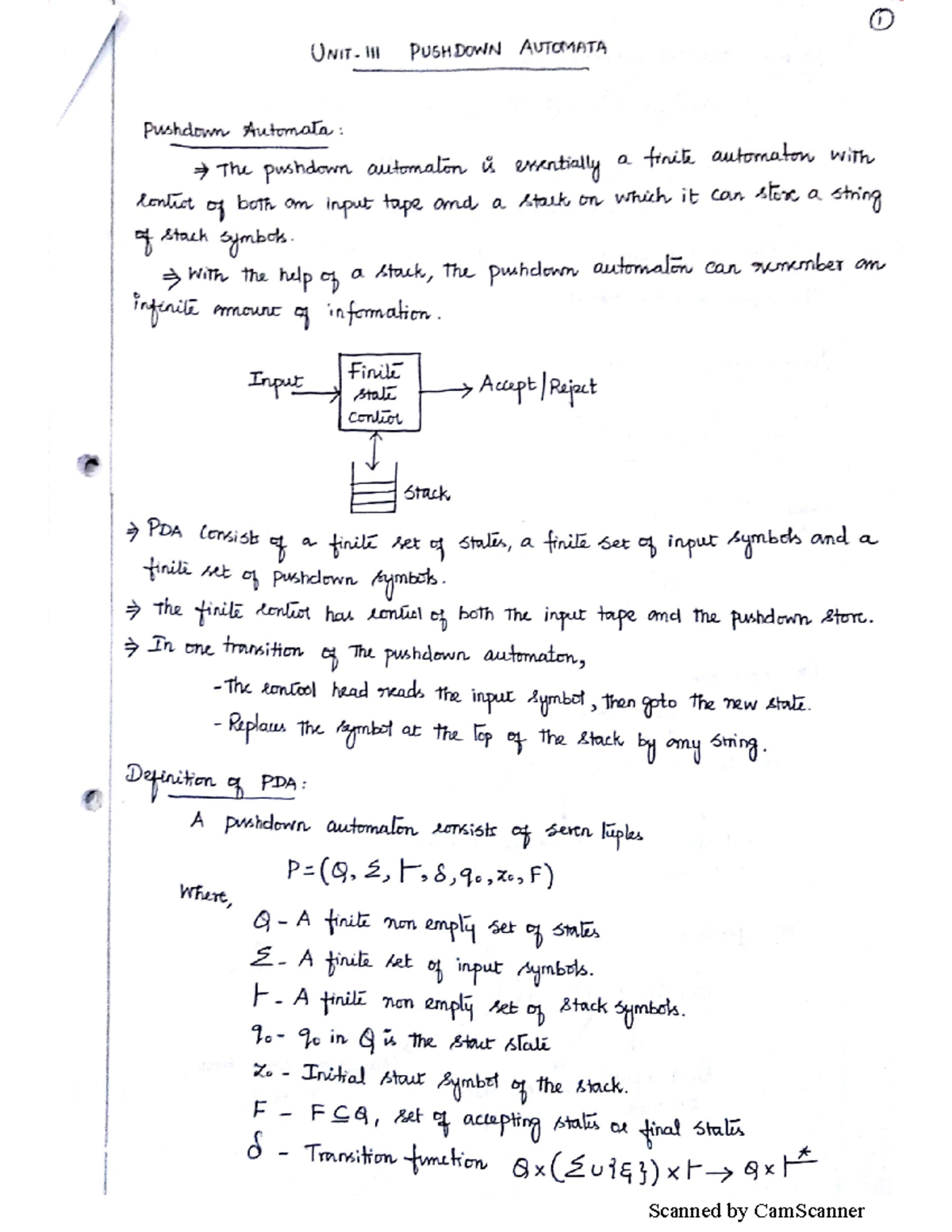 Unit 3 - UNIT 3 - Formal Language And Automata - Studocu