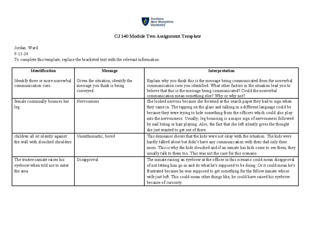 CJ 140 Module Two Assignment Template - CJ 140 Module Two Assignment ...