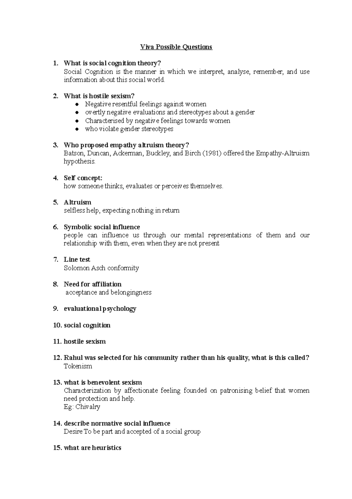 Viva Possible Questions - Viva Possible Questions What is social ...