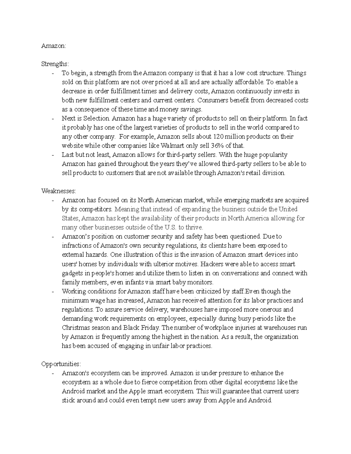 SWOT Analysis - Super fun and interesting class about the history and ...