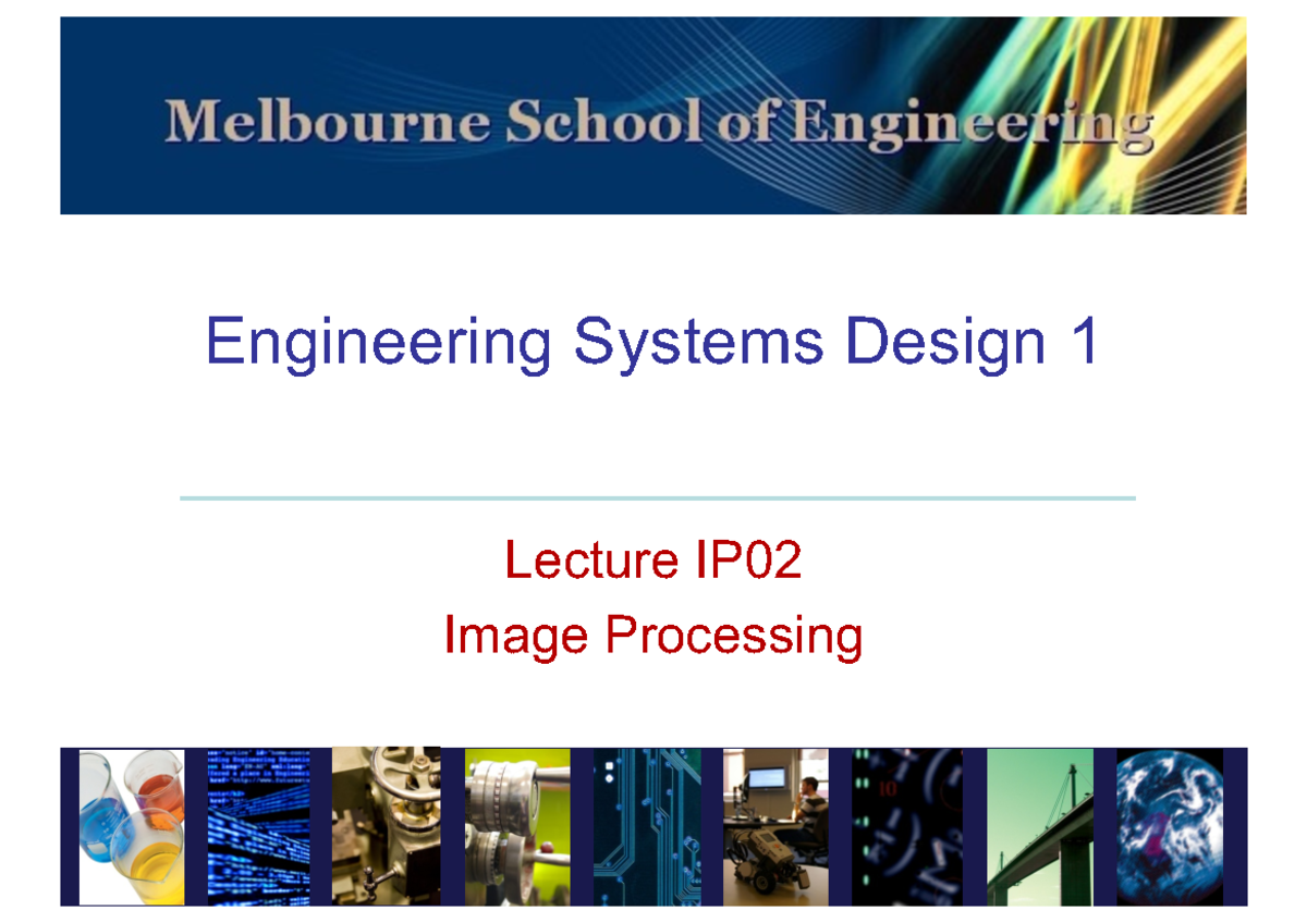 ESD1 Image Proc L02 LMS - Engineering Systems Design 1 Lecture IP Image ...